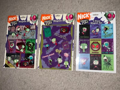 INVADER ZIM 9-Piece Magnet Set + 2 other rare Hot Topic Magnet Sets - 3 ...