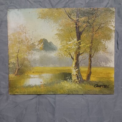 Vtg Phillip Cantrell Original Oil Painting Signed & Stamped Landscape ...