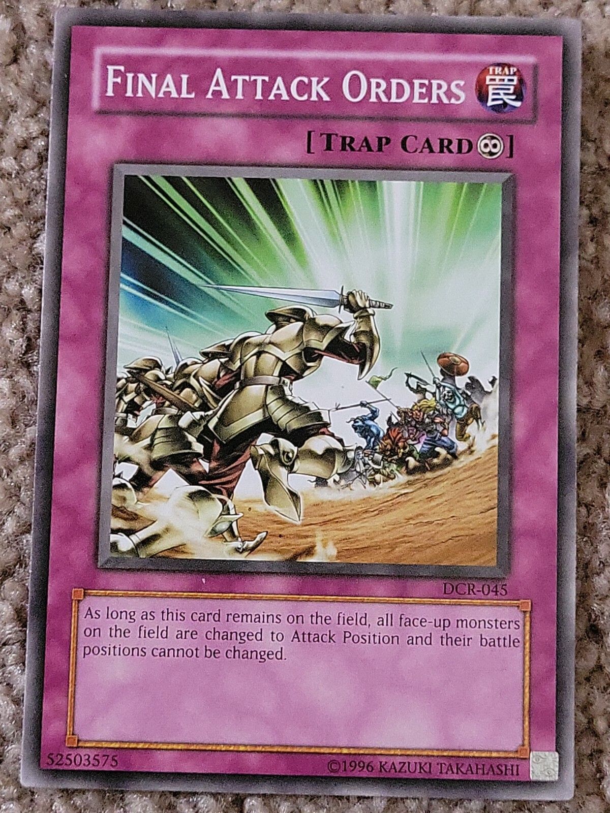 1x (M/NM) Final Attack Orders - DCR-045 - Common - Unlimited Edition YuGiOh | eBay