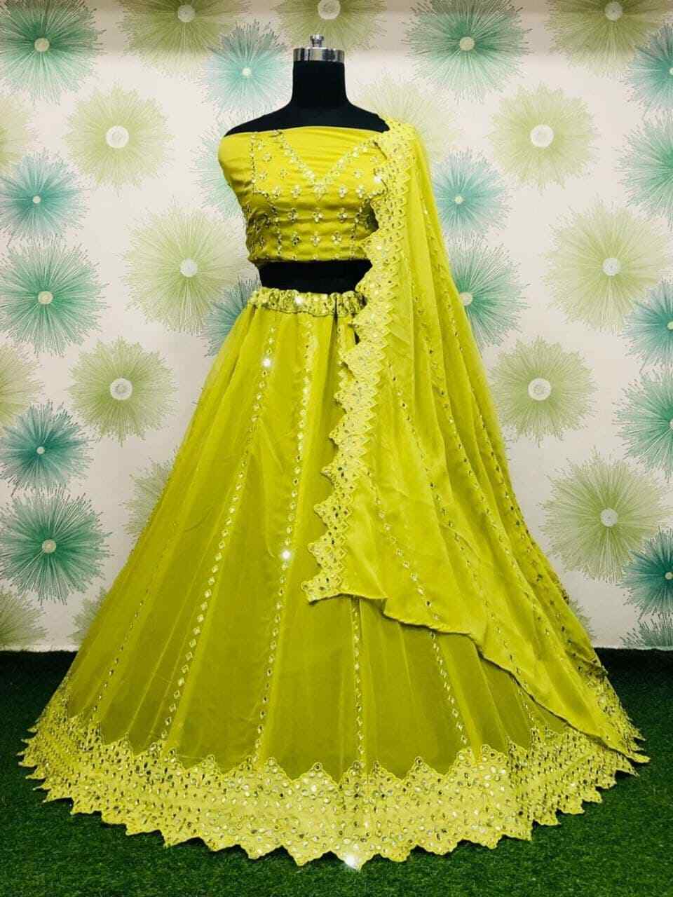 Party Heavy Lehenga Bridal Chunri Indian Wedding Designer Ethnic Lengha ...