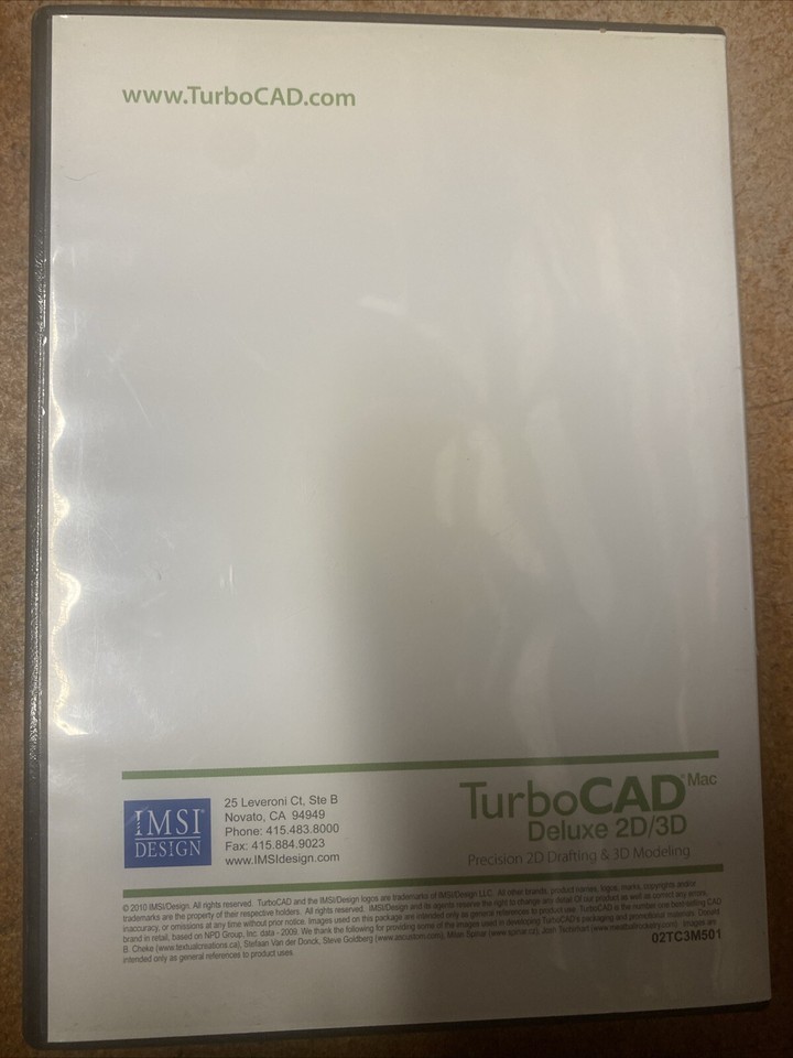 IMSI DESIGN TurboCAD Deluxe MAC 2D/3D Precision 2D Drafting & 3D ...