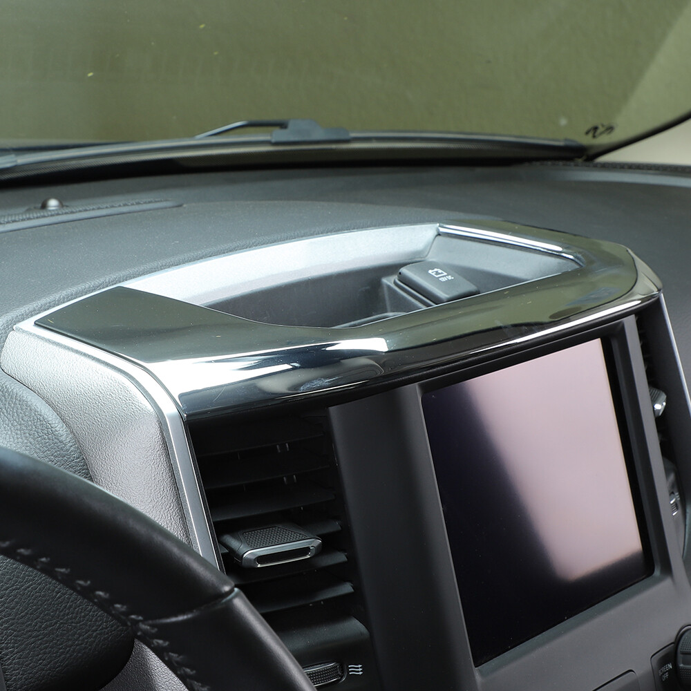 Chrome Center Console Storage Box Cover Trim Frame For Dodge RAM 1500 ...