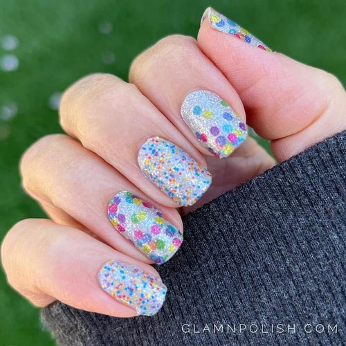 Color Street *FRONTLINE HEROES* Silver & Multicolored Festive Dots | eBay