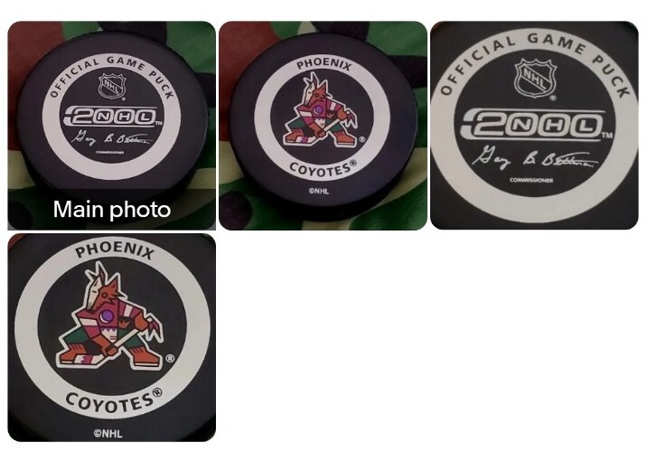 YEAR-2000 RARE PHOENIX COYOTES OFFICIAL GAME PUCK NHL BETTMAN INGLASCO ...