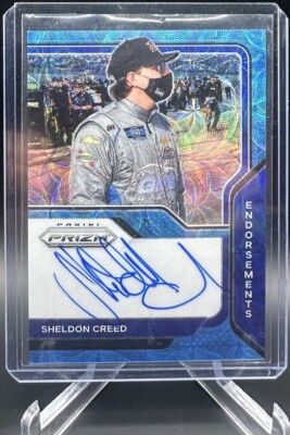 2021 Panini Prizm Endorsements Carolina Blue Scope 52/75 SHELDON CREED ...