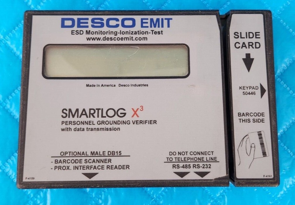 Desco EMIT Smartlog X3 Personnel Grounding Tester W/ Data TRANSMISSIO ...
