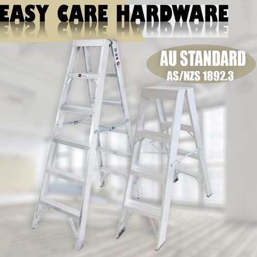 Double Side Sided Aluminium A-frame Step Ladder 4 foot 6 ft 120 KG AS ...