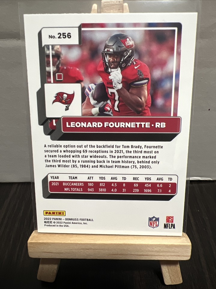 2022 Panini Donruss Press Proof Yellow Leonard Fournette #256 Tamps ...