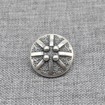 2pcs of 925 Sterling Silver Oxidized Shield Button Clasps Spacers for ...