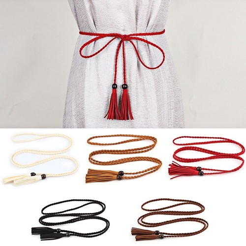 Tassel Waist Rope Adjustable Braided Belts High-quality Dress Belts | eBay