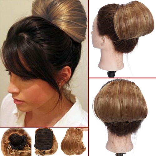 Horn Hair Bun Real Natural Clip In Hair Piece Extensions As Human ...