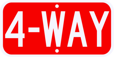 4 WAY STOP SIGN REAL 3M Engineer Grade Prismatic Reflective DOT ...