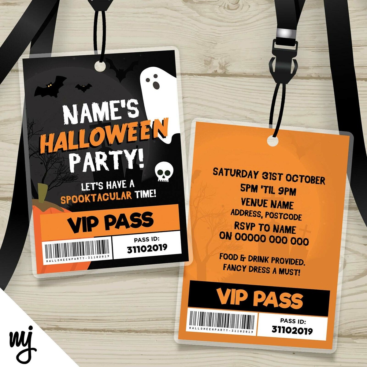 Vip Pass Invitations With Lanyard One Direction 1D VIP Pass Invitation