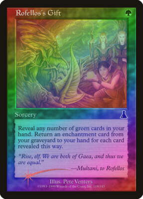 Rofellos's Gift FOIL Urza's Destiny NM Green Common MAGIC MTG CARD ...