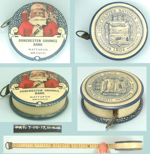 Antique Santa Claus Advertising Tape Measure * C1920 * Dorchester ...