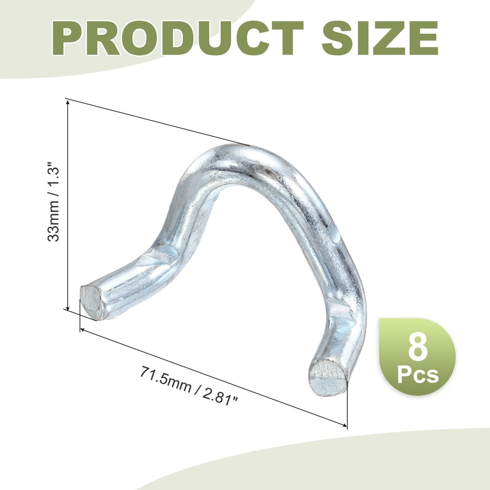 8Pcs Weld-on Steel Rope Hook, Weld on Safety Chain Clip Loop 71.5mm | eBay