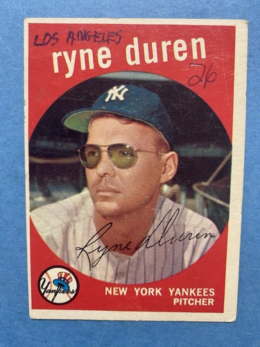 1959 Topps - Ryne Duren #485 New York Yankees Baseball Card No Creases ...