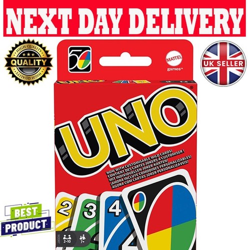 UNO Cards Mattel WILD Card Game For Family Friends Party Gift Children ...