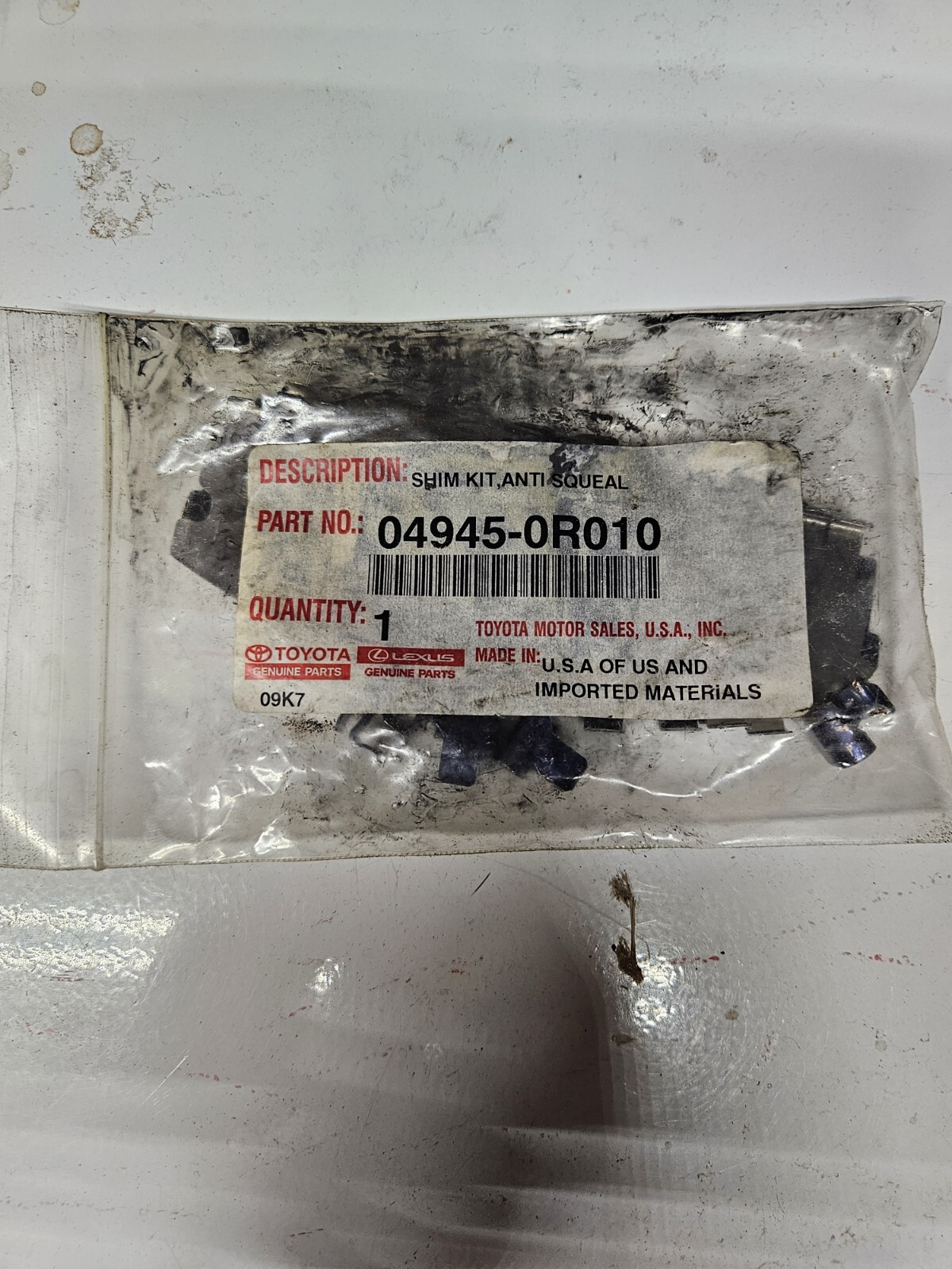 Genuine Toyota Shim Kit Anti Squeal Front 04945-0R010 | eBay