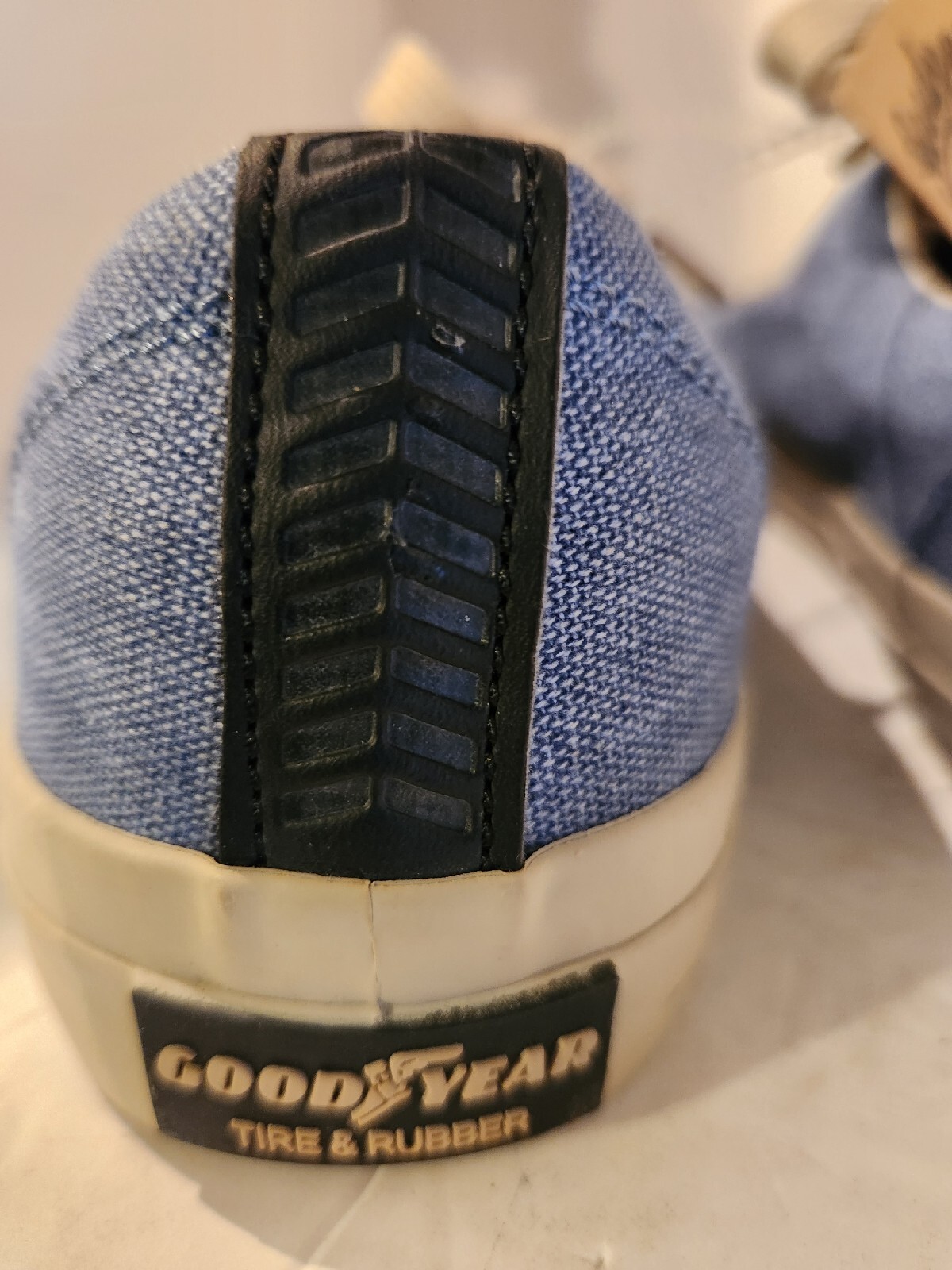 Vtg Goodyear LOGO Sole Rubber Tire Men’s Canvas Shoe Sneaker Size 8.5 ...