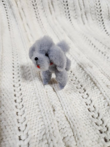ARA AUSTRIA Vtg Grey POODLE Wool Woolie Pocket Pet Miniature 3 Inch | eBay
