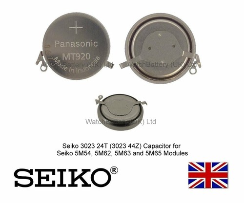 Seiko 302344Z / 302324T Capacitor Watch Battery Seiko 5M62 5M62A 5M63 ...