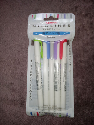 5 Zebra Noble Mildliners Highlighters Mild Liner Pen | eBay