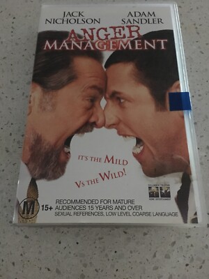 ANGER MANAGEMENT - JACK NICHOLSON & ADAM SANDLER VHS VIDEO | eBay