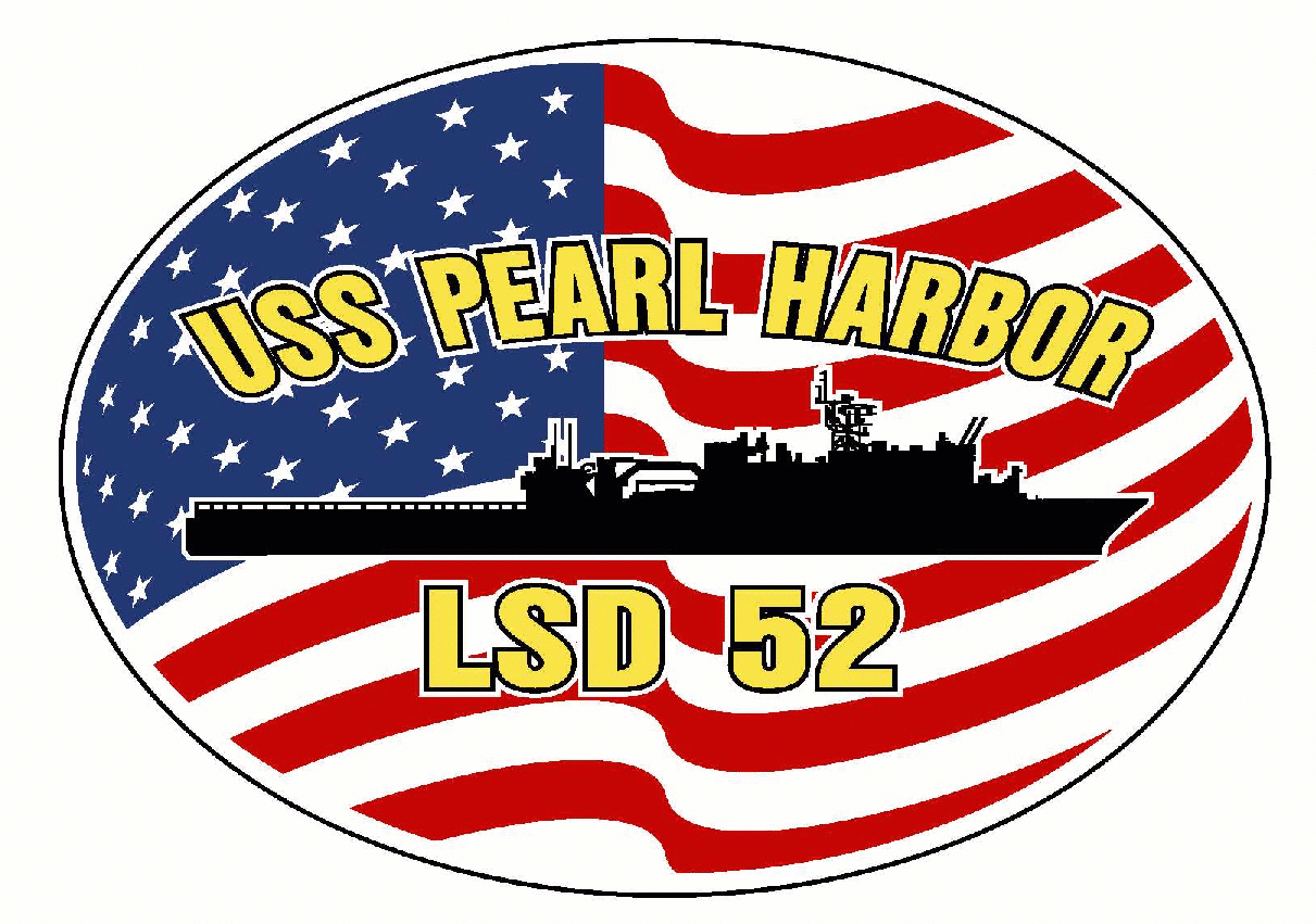 USS PEARL HARBOR LSD 52 Oval Decal / Sticker Military USN U S Navy S07 ...