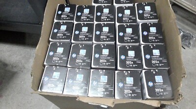 LOT 22PC Genuine HP 202A Black Laser Print Toner Cartridge CF500A ...