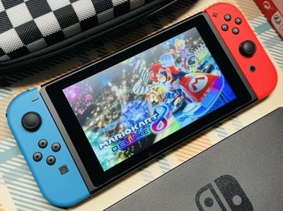 Nintendo Switch V2 - 32GB - Red/Blue Joy Cons With Lots Extras Tested ...