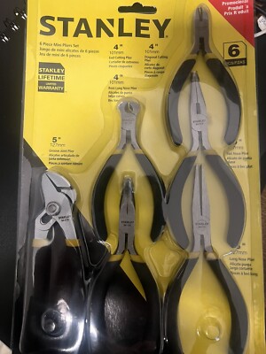 Stanley 84-079 Plier Set: 6 Pc, Mini Pliers Comes in Display Card NEW ...