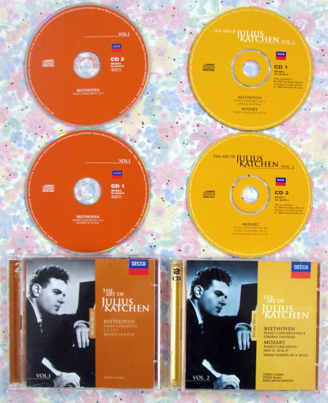 JULIUS KATCHEN x2 CD: The Art Of Volume 1 & 2 Beethoven Mozart LIKE NEW ...