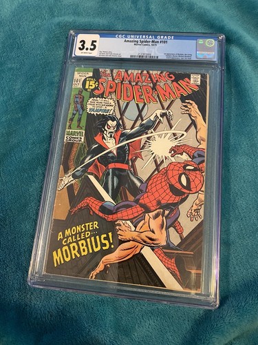 Amazing Spider-Man #101 CGC VG- 3.5 Off White 1st Appearance Morbius ...