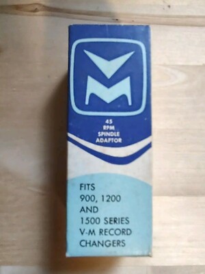VM 45 RPM Spindle Fits 900 1200 & 1500 Series Record Changers in Box ...