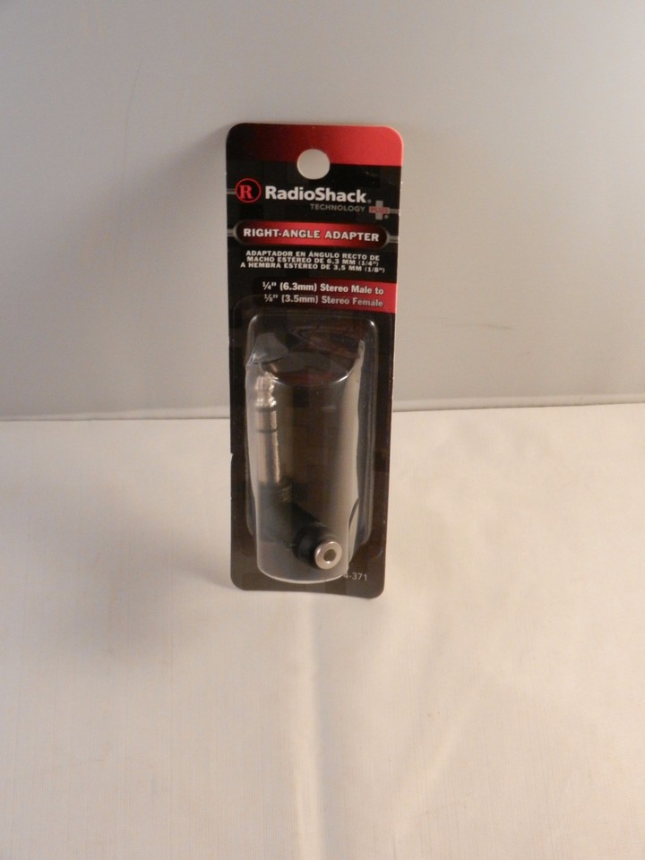 RADIO SHACK RIGHT-ANGLE ADAPTER "NEW" STEREO MALE TO STEREO FEMALE | eBay