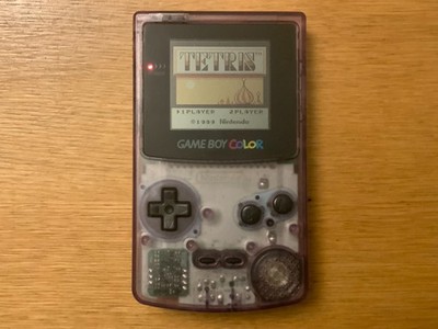 Nintendo Game Boy Color GBC Atomic Purple Console Japan + Tetris Game ...