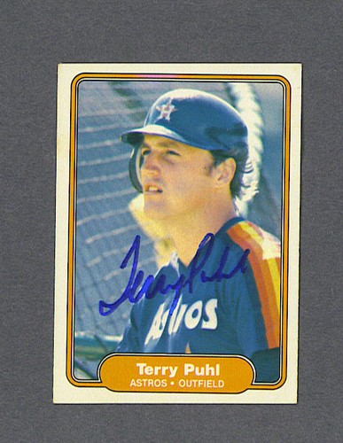 Terry Puhl signed Houston Astros 1982 Fleer baseball card | eBay