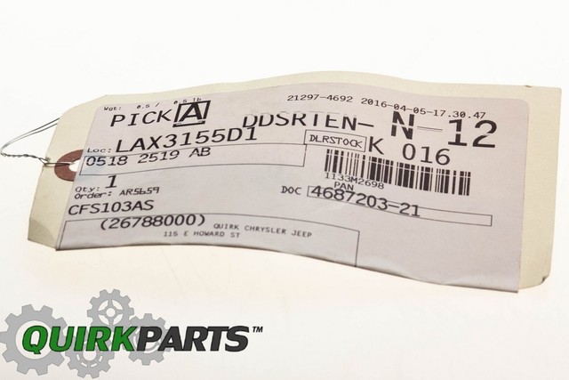 Jeep CHRYSLER OEM Radiator Core Support-closure Panel Left 5182519AB ...