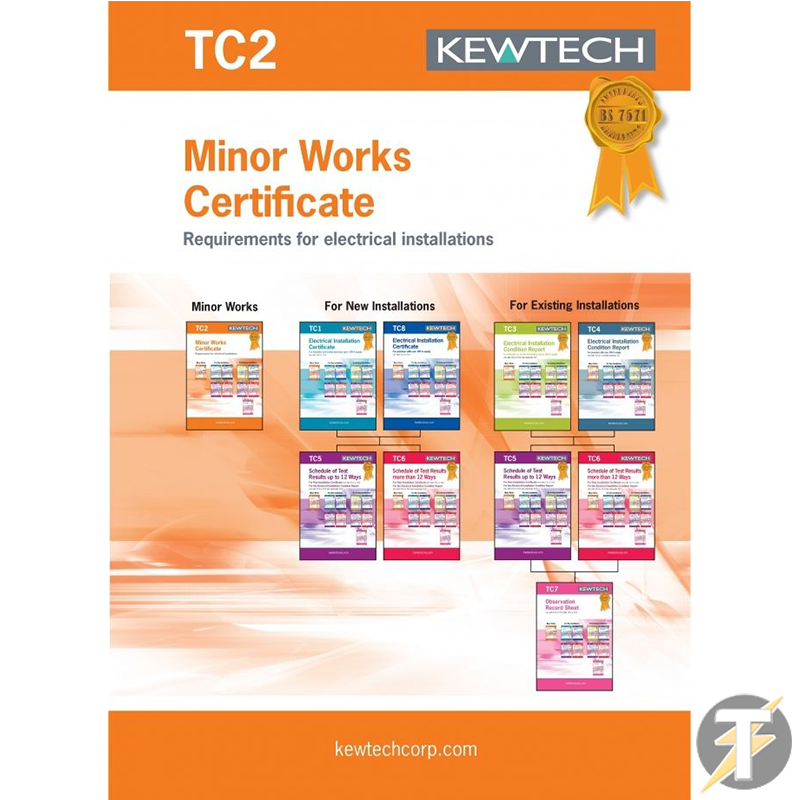 18th Edition Electrical Certificate Report Books 18TH EDITION Kewtech ...