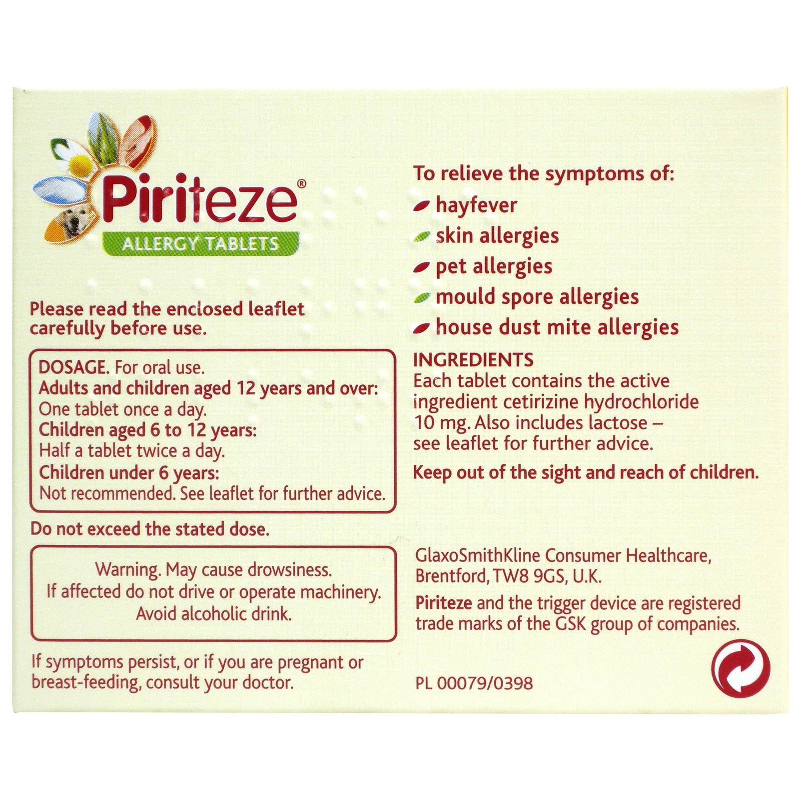 Piriteze Max Strength 7 Tablets | eBay UK