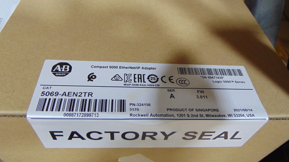 NEW 5069-AEN2TR PLC CompactLogix 5000 EtherNet/IP Adapter Port Free ...