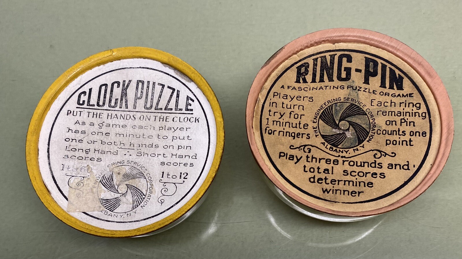 Vintage Hand Held Dexterity Games Ring Pin & Clock Puzzle New York | eBay