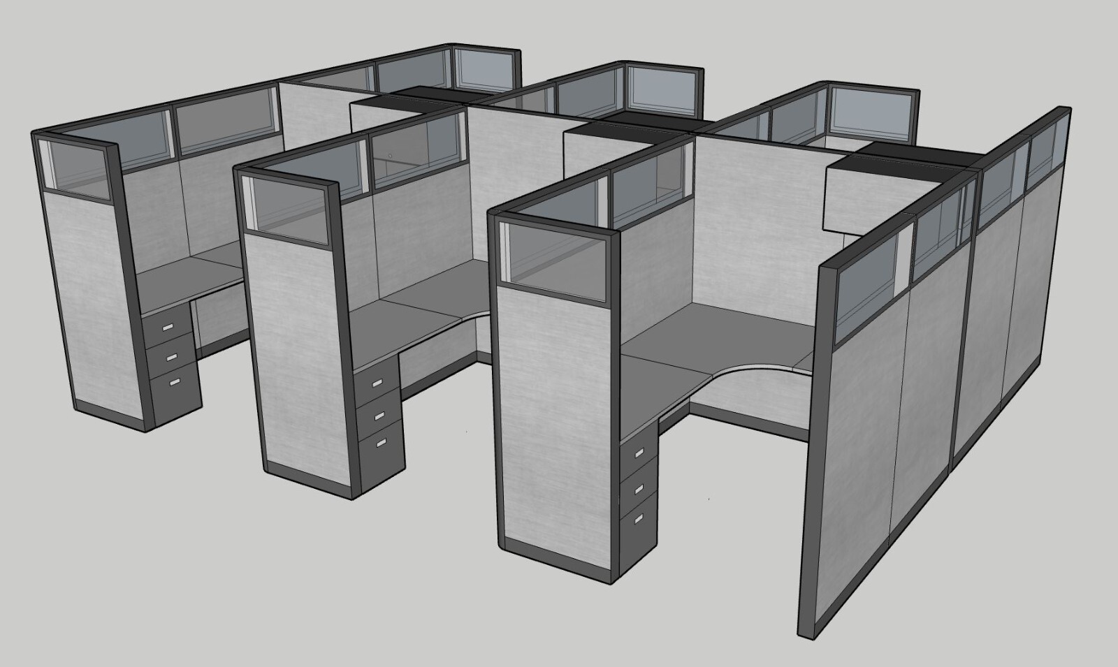 Herman Miller AO2 3x5, 5x5, 6x6, 6x7, 6x8, 7x7, 8x8, 8x9, 8x10 Office ...