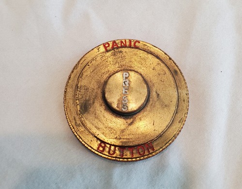 Vintage panic brass button press us navy unique weird history | eBay