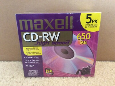 Maxwell CD-RW High Speed 650 Mg 5 Pk | eBay