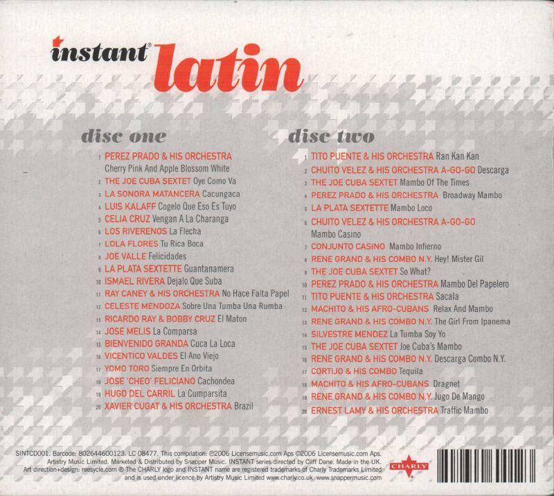 Various Latin(2CD Album)Instant Latin-Charly-SINTCD001-UK-2006-New ...