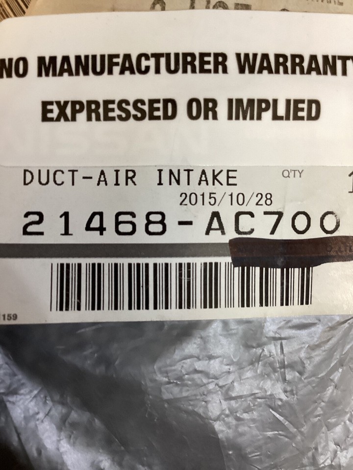 21468-AC700 Infiniti G35 Air Intake Duct, Right Hand - NEW OEM ...