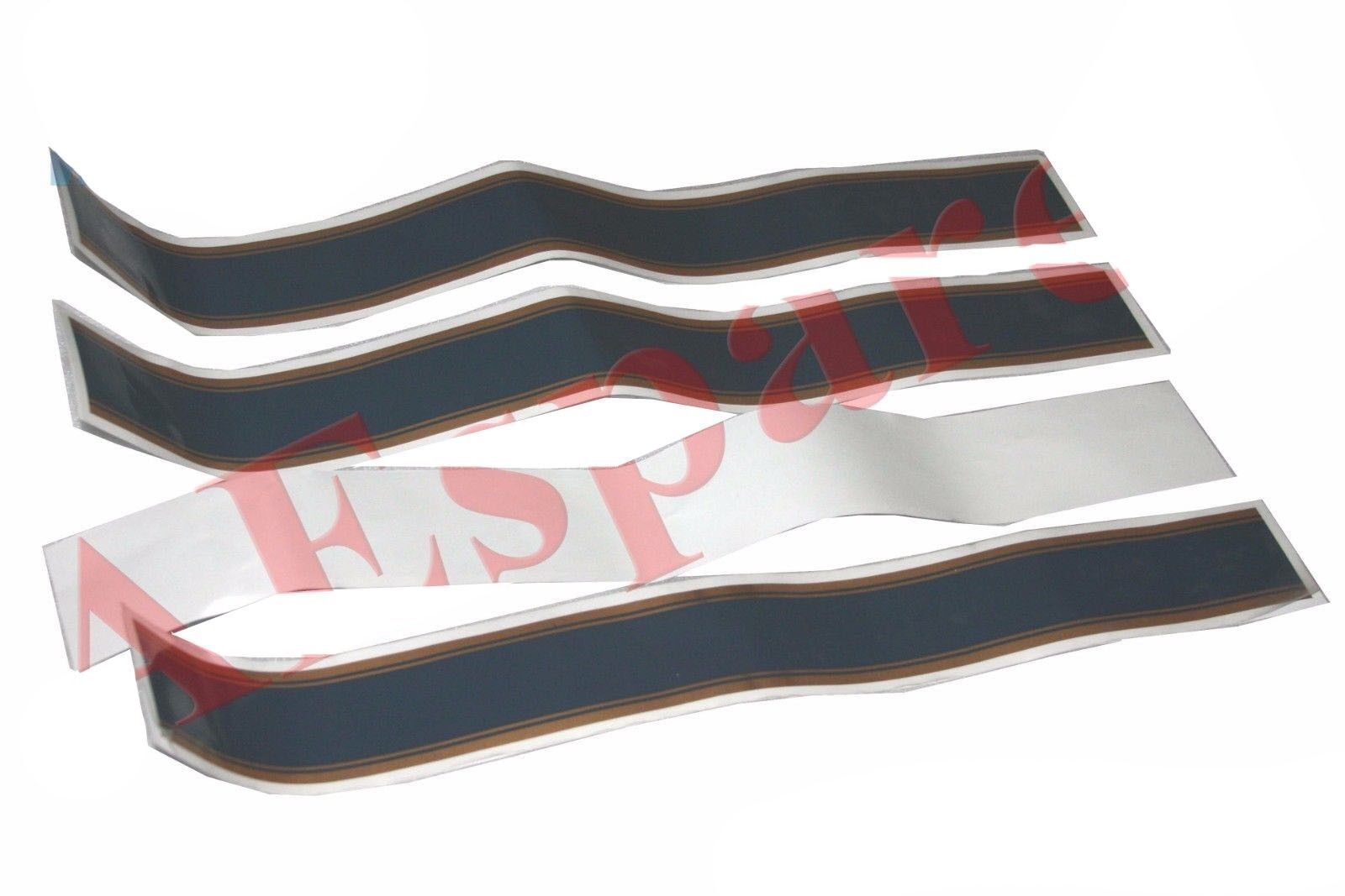 Fuel Tank & Mudguard Black Golden Decorative Center Lining Strip Set | eBay