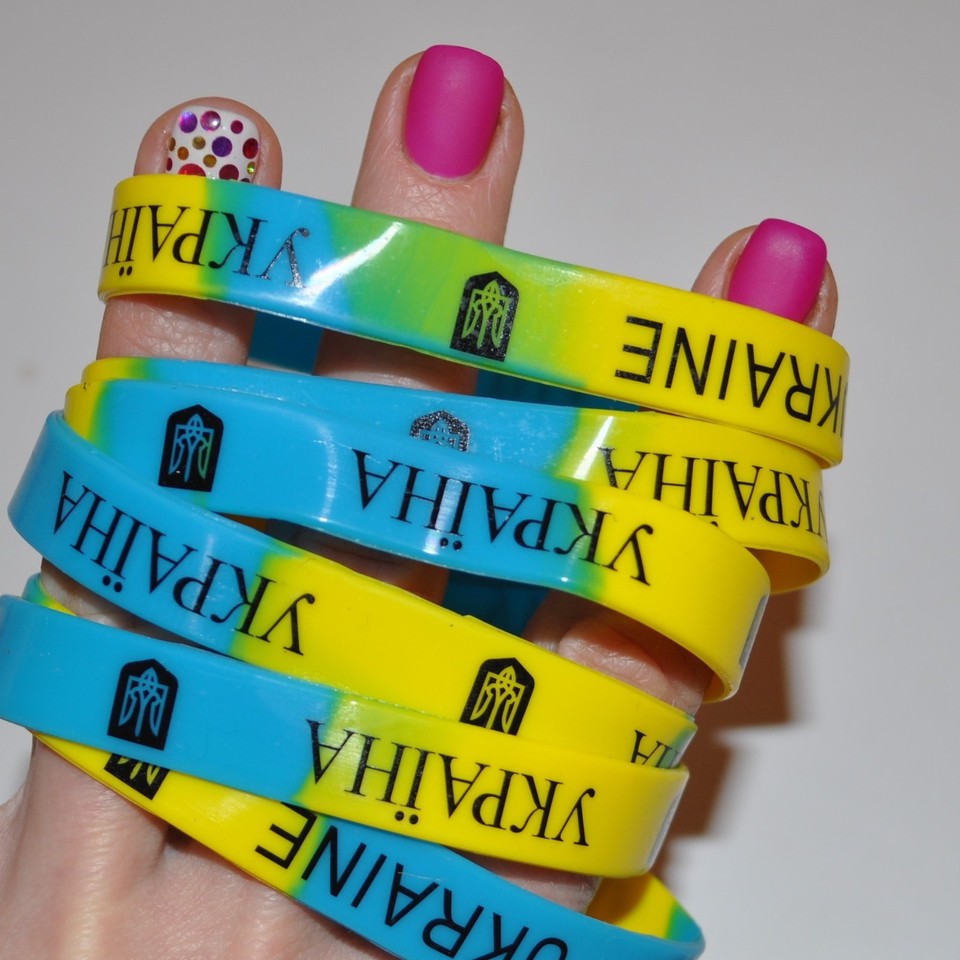 6pcs Set Ukrainian Silicone Ukraine Wrist Band Tryzub Rubber Wristband ...
